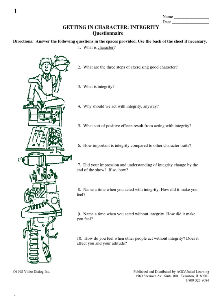 Integrity Worksheet | PDF