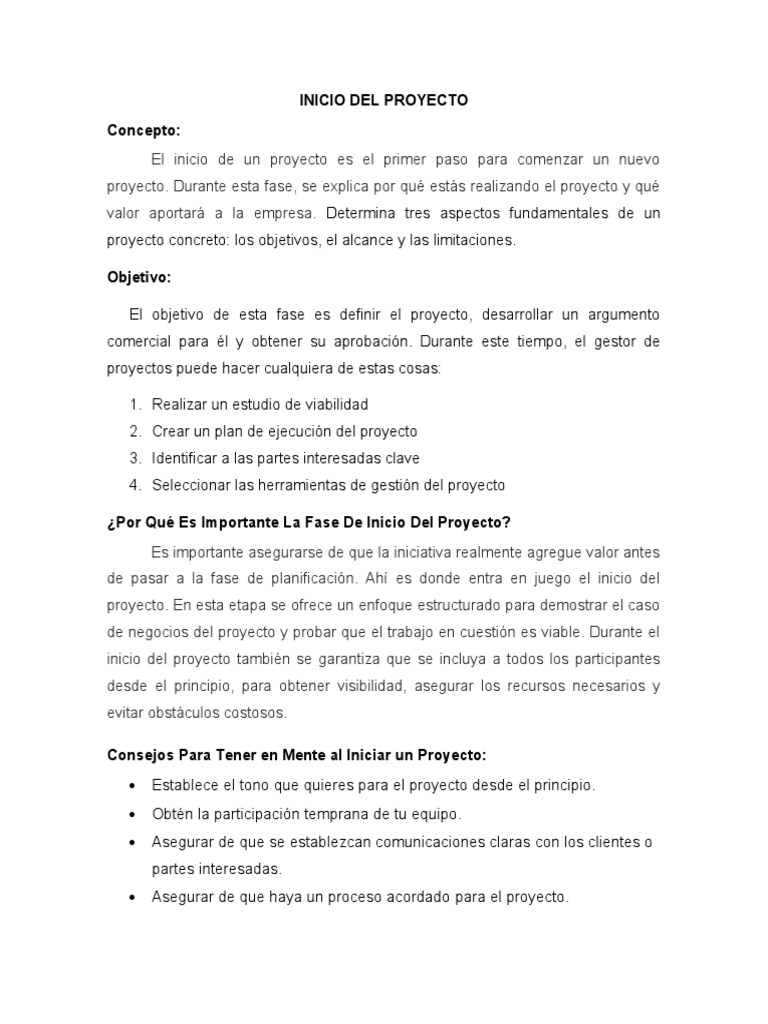 Guía para Iniciar un Proyecto Exitoso | PDF | Business | Economias
