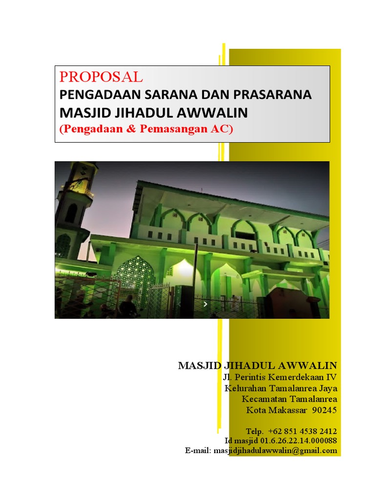 Contoh Proposal AC Masjid | PDF