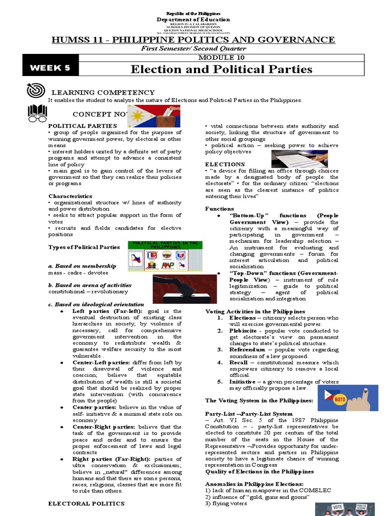 Understanding Elections and Political Parties | PDF | Elections ...