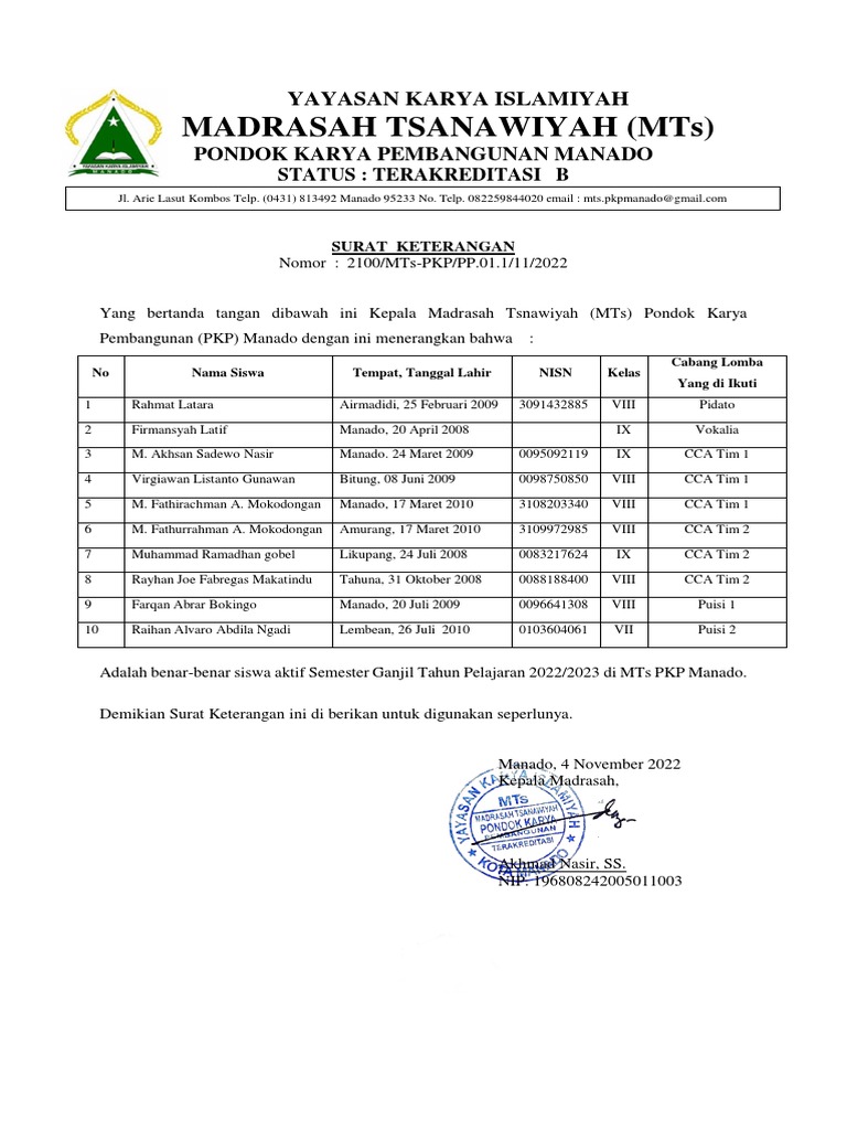 SK Mengeikti Lomba 4 Nov 2022 | PDF