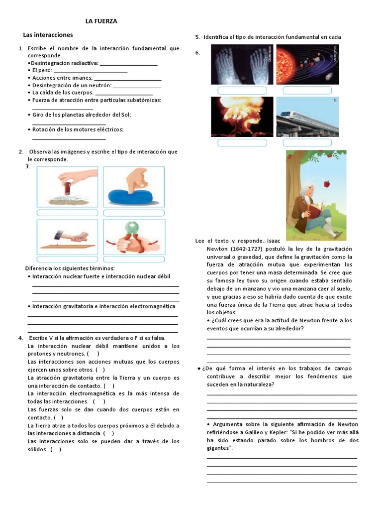 Interacciones y Fuerzas Fundamentales | PDF | Fuerza | Interacción ...