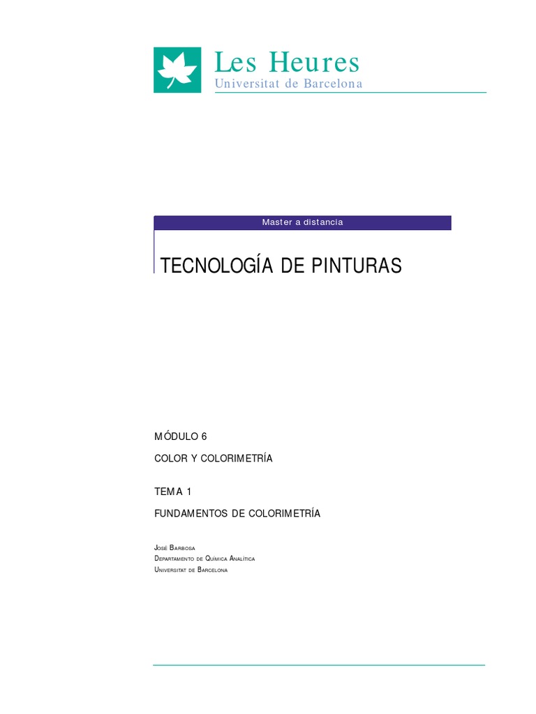 Fundamentos de Colorimetrìa | PDF | Color | Ligero