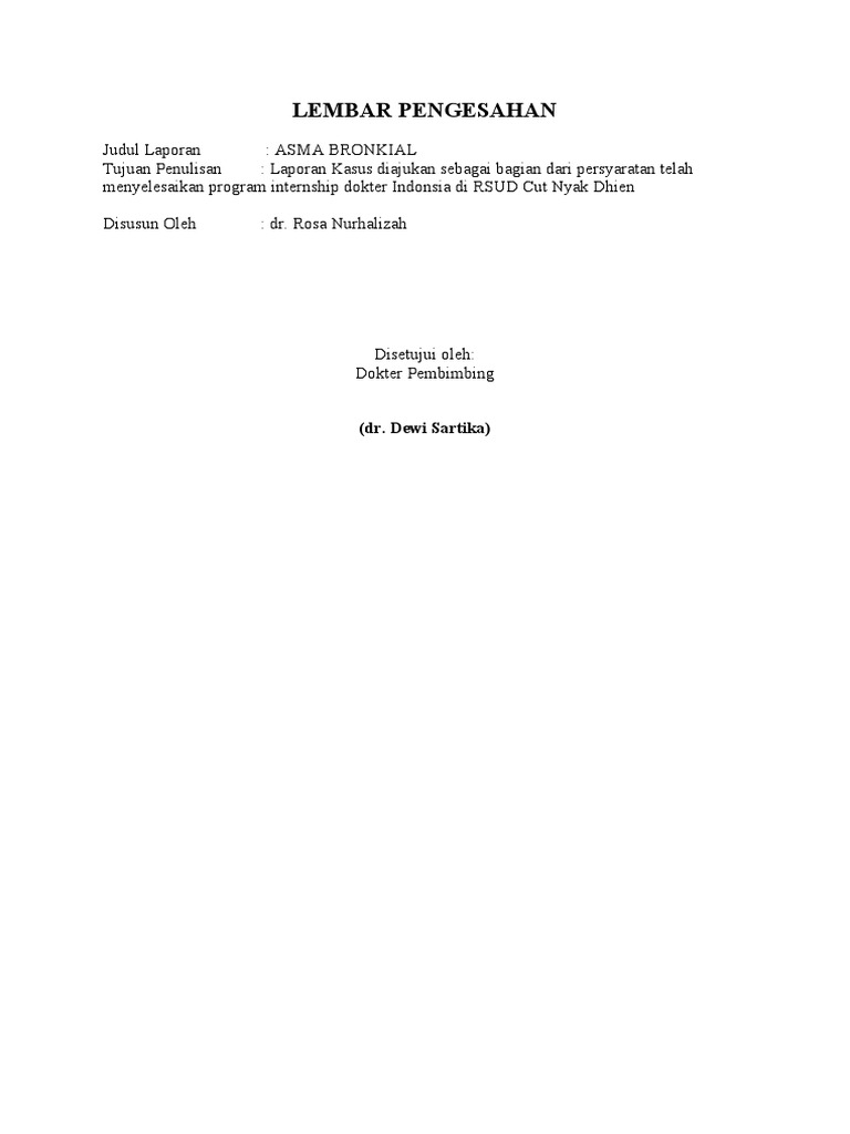 Lapkas Asma Bronkial | PDF