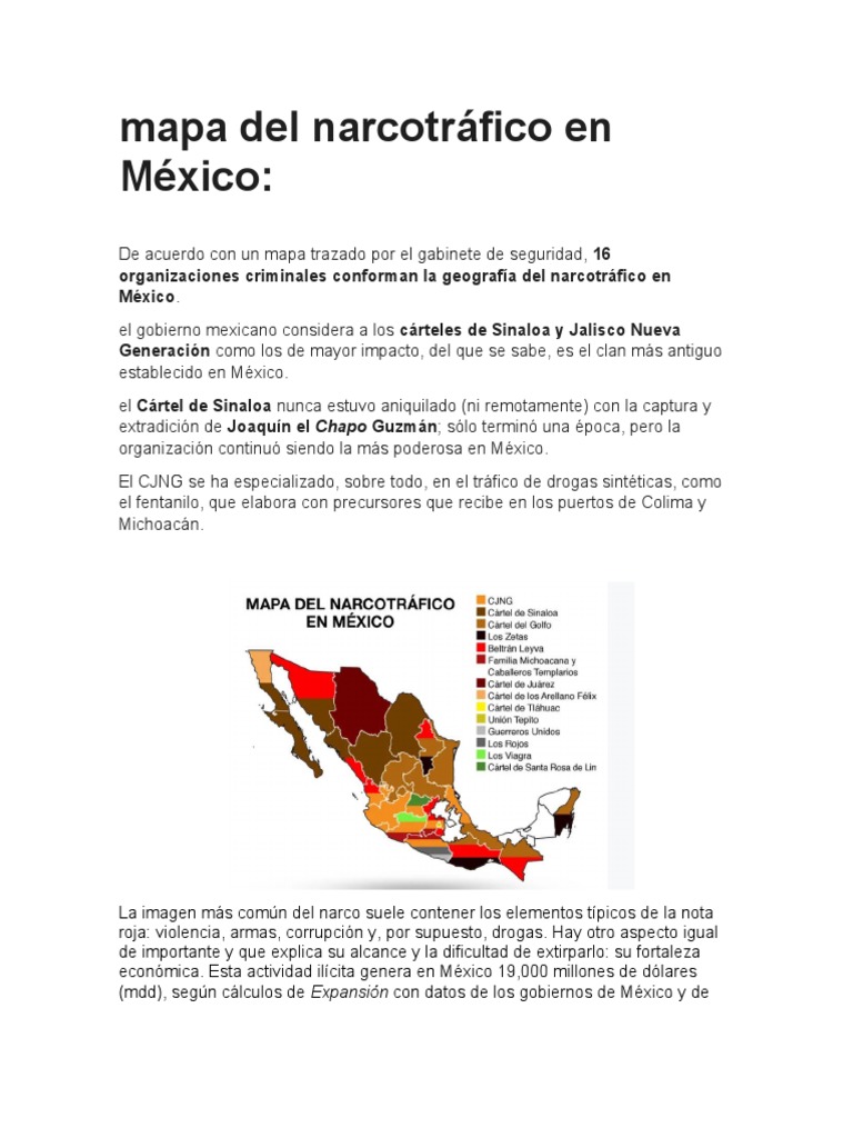 Narcotrafico en Mexico | PDF | México | Cartel de Sinaloa