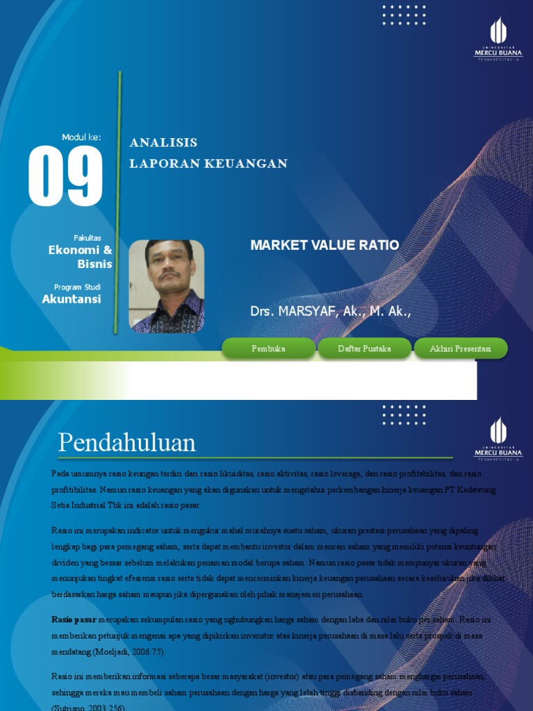 Modul 09 Ppt. Market Value Ratio | PDF
