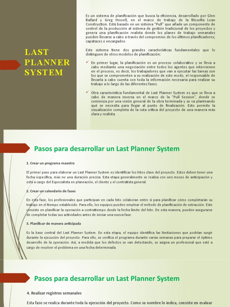 Last Planner System | PDF | Planificación