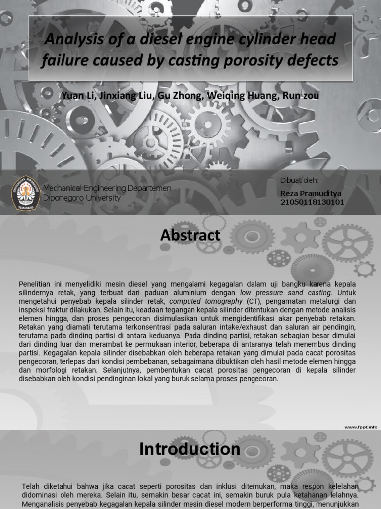 Analysis of A Diesel Engine Cylinder Head Failure | PDF