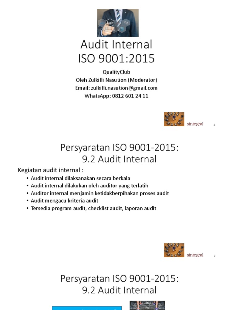 Audit Internal ISO 9001 2015 | PDF