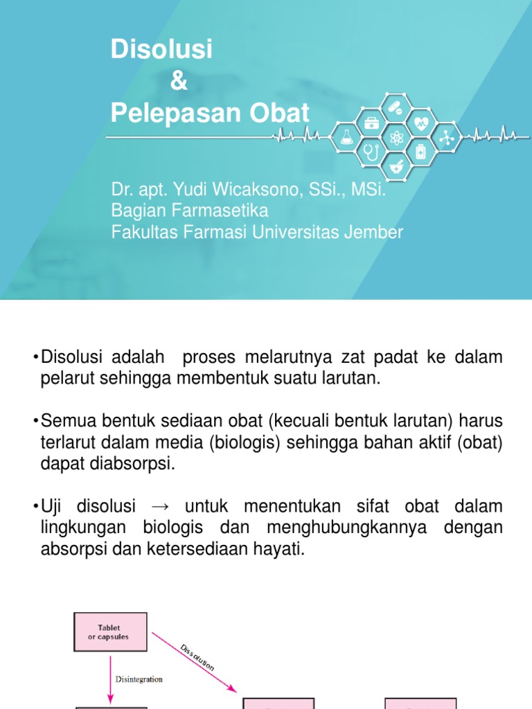 Disolusi Dan Pelepasan Obat | PDF