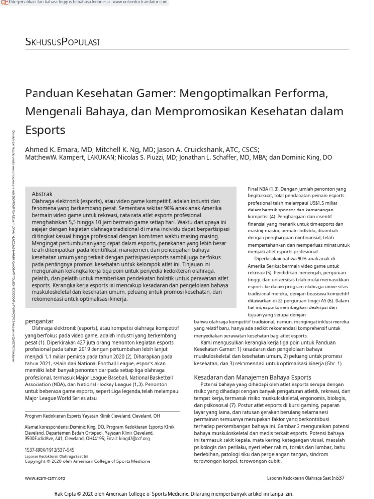 Gamer S Health Guide Optimizing Performance,.10.en - Id | PDF