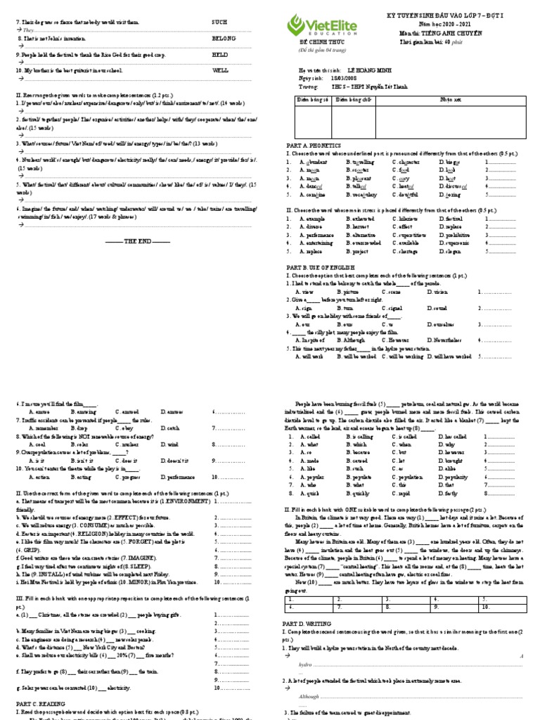 7 Anh Chuyen - TS1 - VietElite | PDF | Fuels | Fossil Fuels