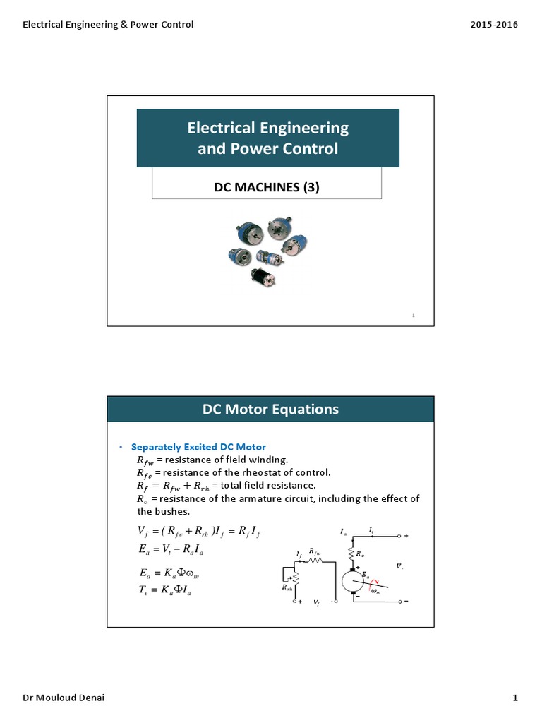 DC Machines 3 | PDF | Electric Motor | Physical Quantities
