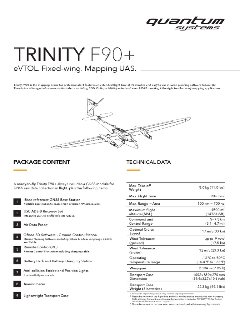 QS TrinityF90 Overview 220912 | PDF | Unmanned Aerial Vehicle | Computing