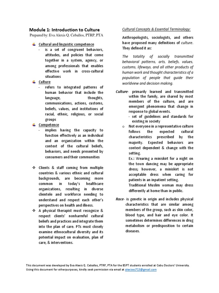 Topic 1 (Intro To Culture) | PDF | Race (Human Categorization) | Health ...