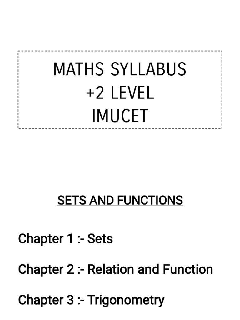 Cet Maths Syllabus | PDF