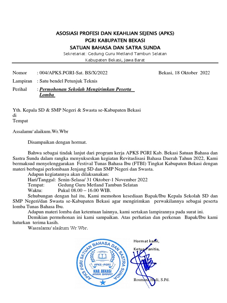 BEWARA-FTBI-2022-Kab. Bks SD-SMP | PDF