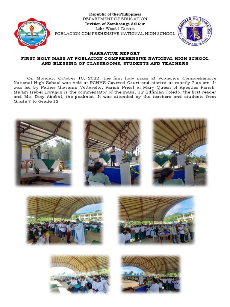 Narrative Report Holy Mass | PDF