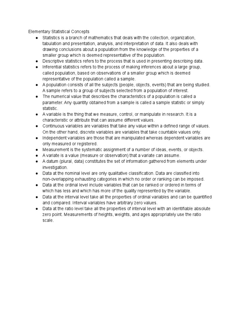 Fundamentals of Elementary Statistics | PDF | Statistics | Data