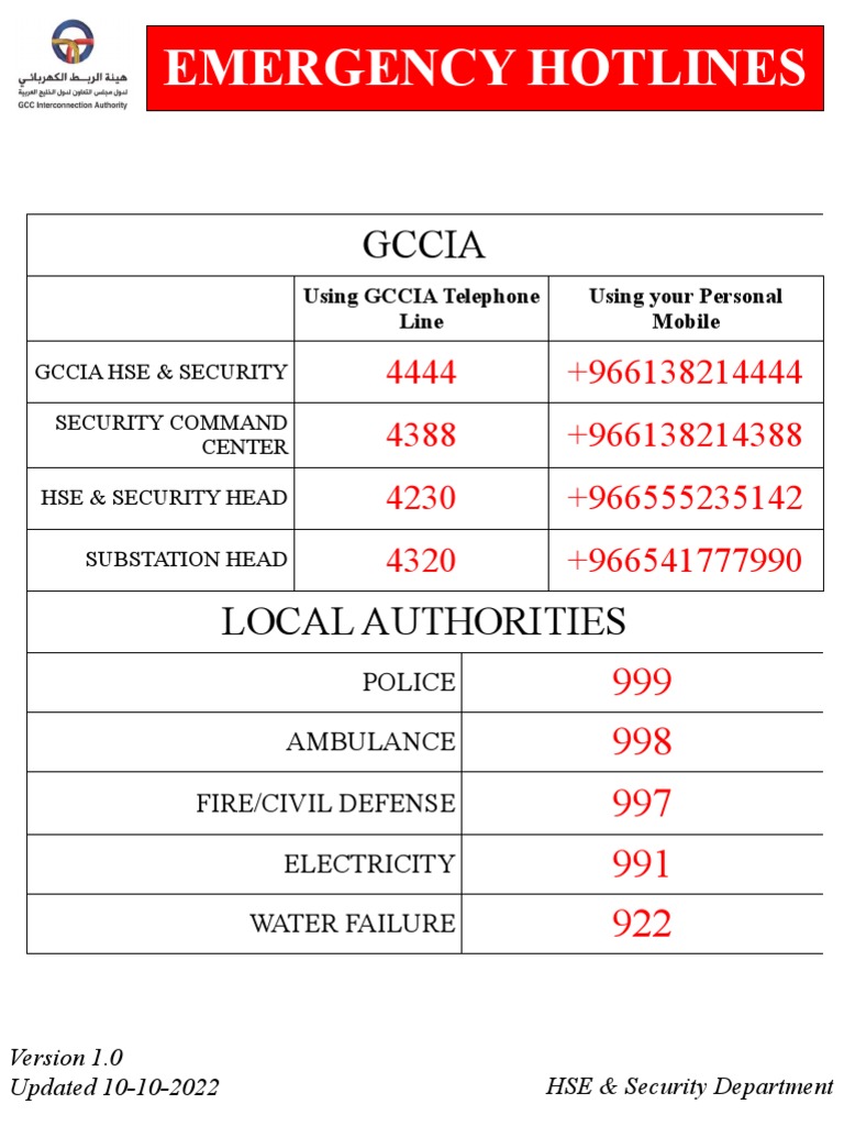 GCCIA Hotline Numbers-UAE | PDF