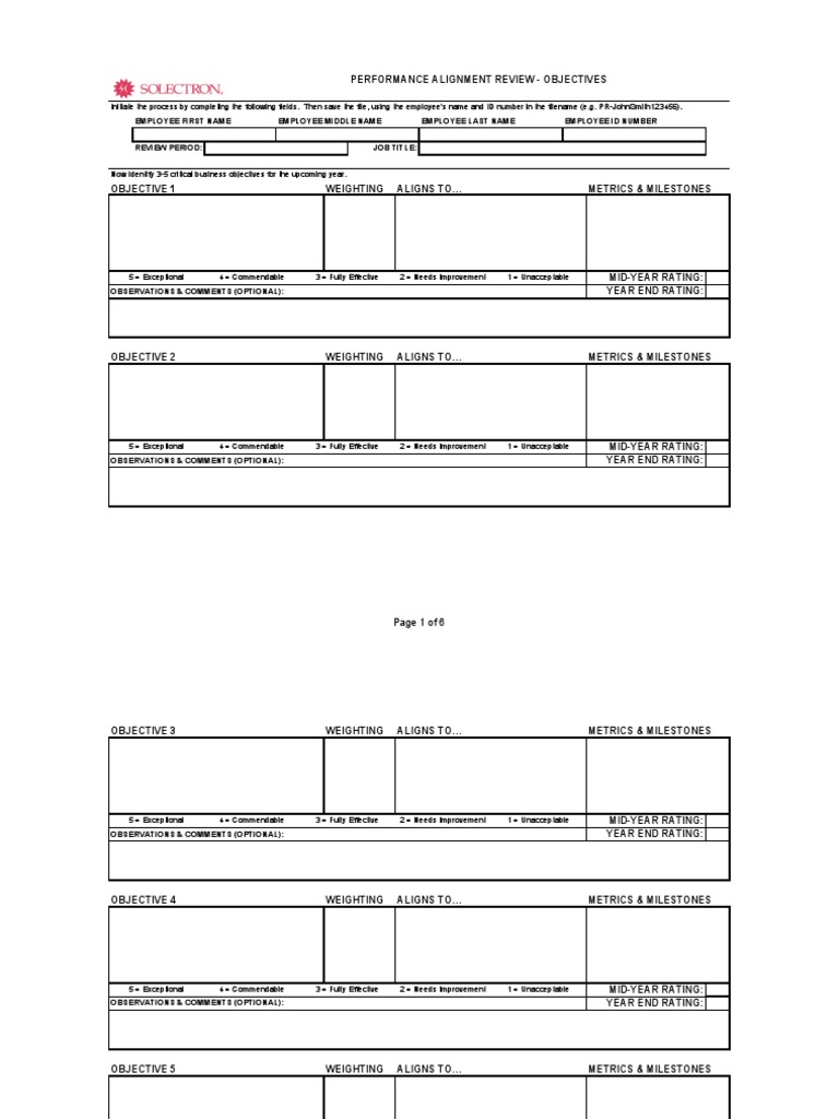 Performance Review Template | PDF | Business