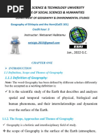 Freshman Geography Lecture 1 | PDF | Geography | Map