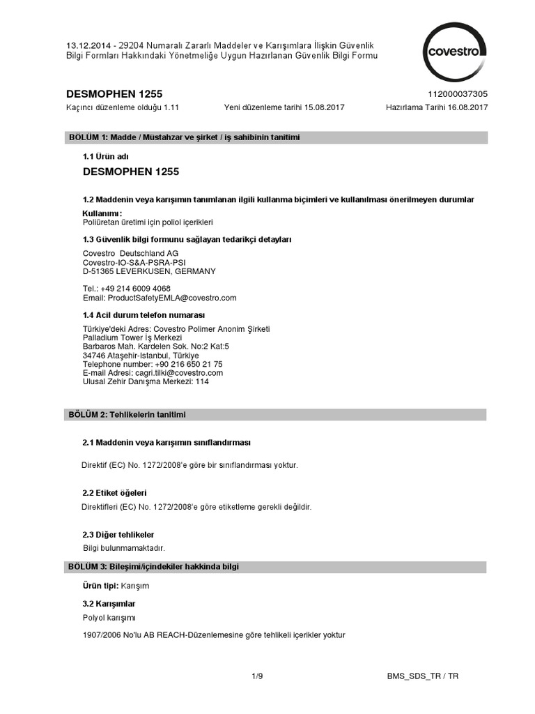1 Desmophen 1255 | PDF