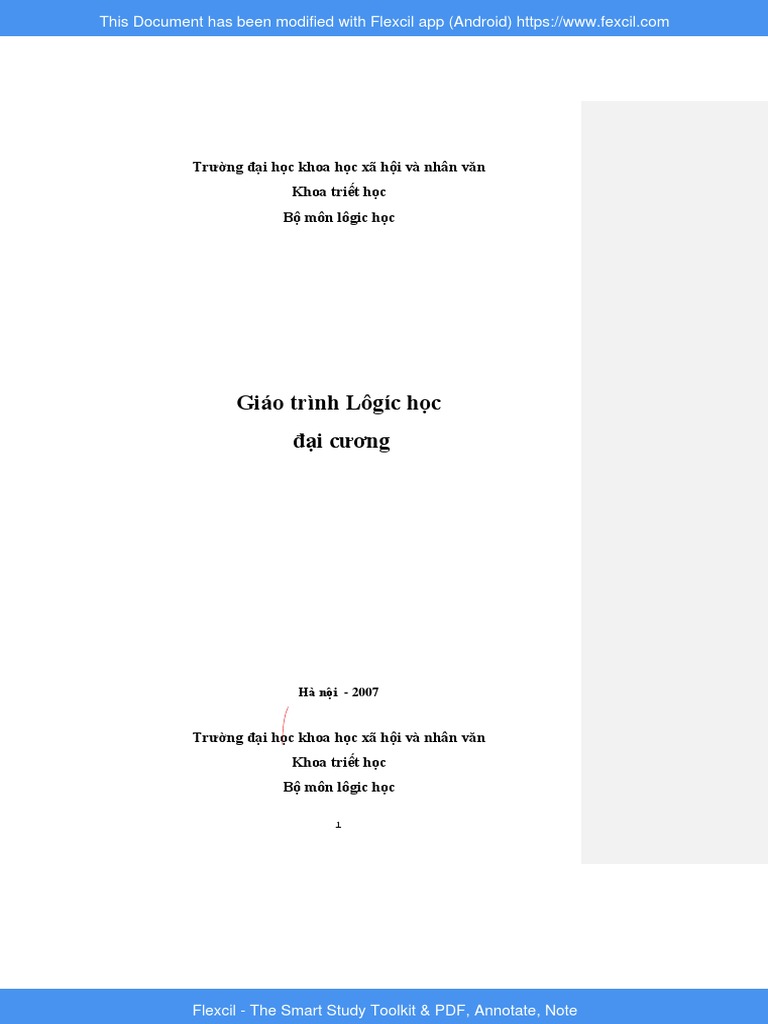 Giao Trinh Logic Hoc Dai Cuong Nguyen Thuy Van Nguyen Anh Tuan USSH | PDF