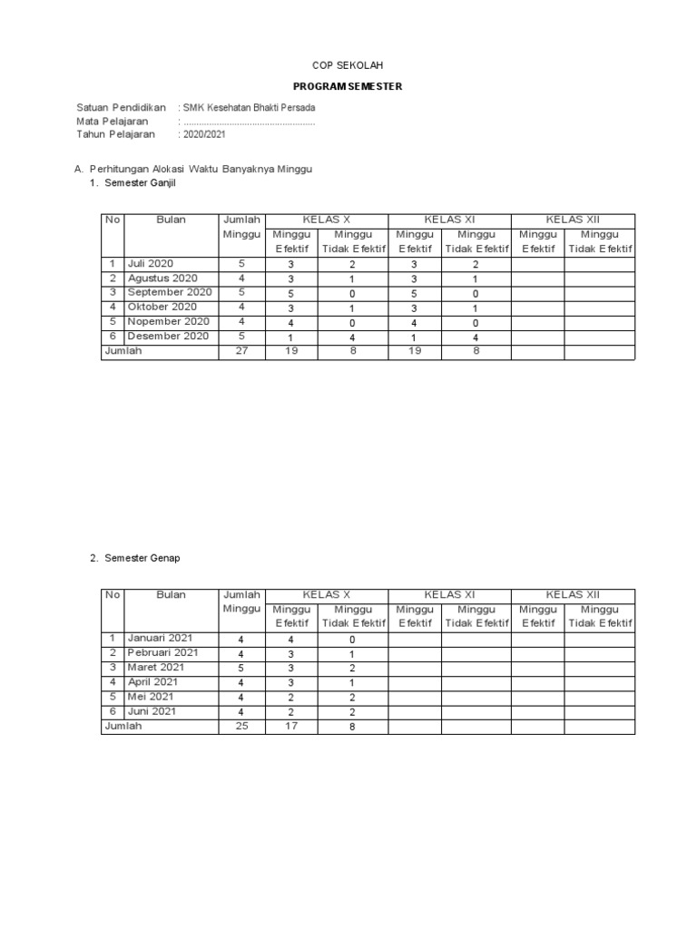 Program Semester Pdf