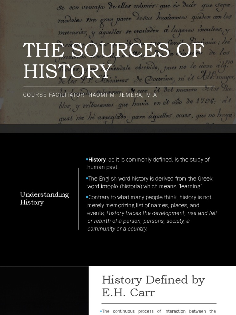 Sources of Philippine History Explained | PDF | Primary Sources ...