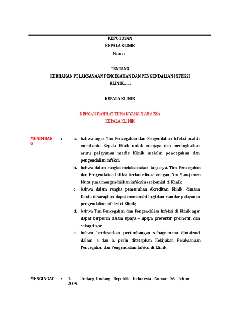 SK Kebijakan Pelaksanaan PPI | PDF