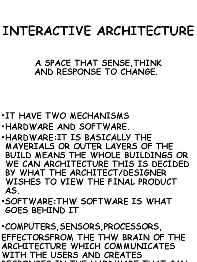 Interactive Architecture | PDF