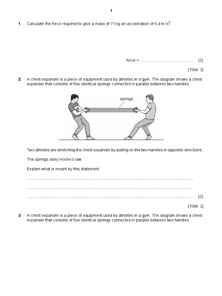A - Forces Revision Questions | PDF | Force | Applied And Interdisciplinary Physics