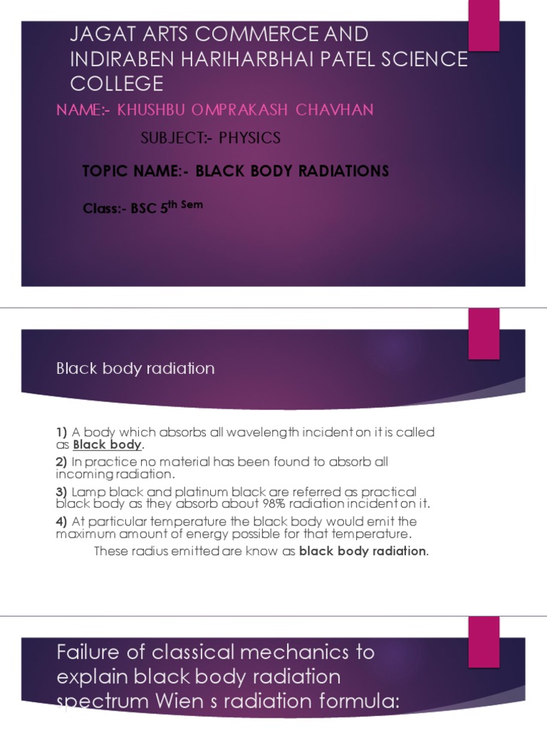 Black Body Radiation | PDF | Science & Mathematics