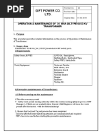 Transformer Preventive Maintenance Checklist | PDF | Transformer ...