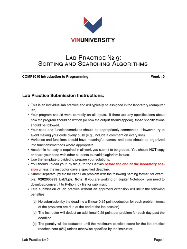 COMP1010 Lab09 | Download Free PDF | Computer Program | Programming