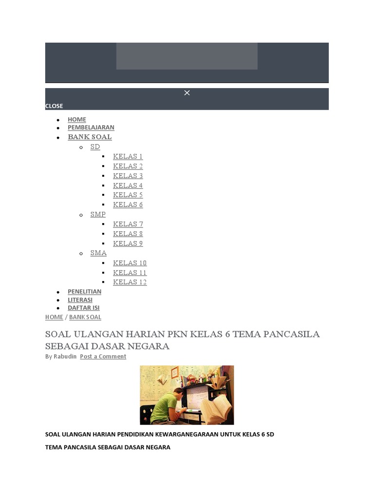 Soal PKN 1 | PDF