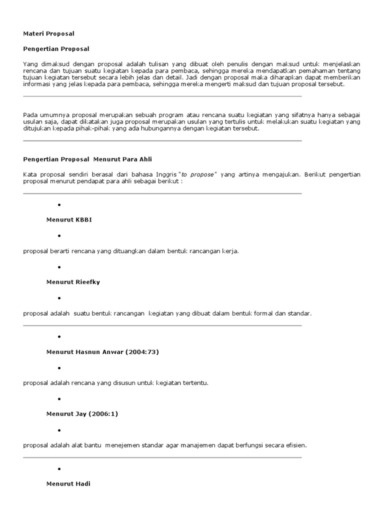 Materi Proposal | PDF