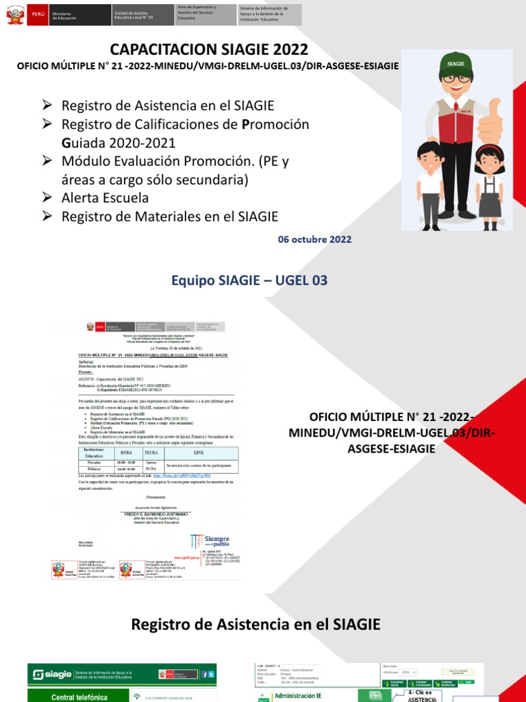Capacitacion Siagie 061022 | PDF | Evaluación