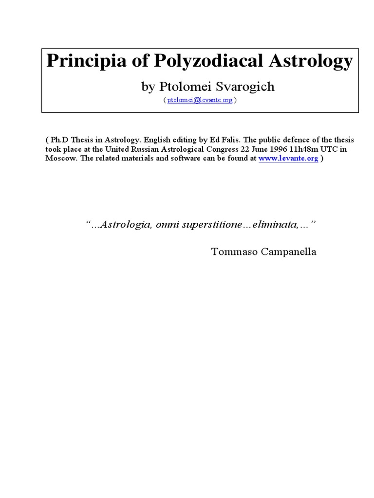 Ptolomei Svarogich - 1996 - Principia of Polyzodiacal Astrology ...