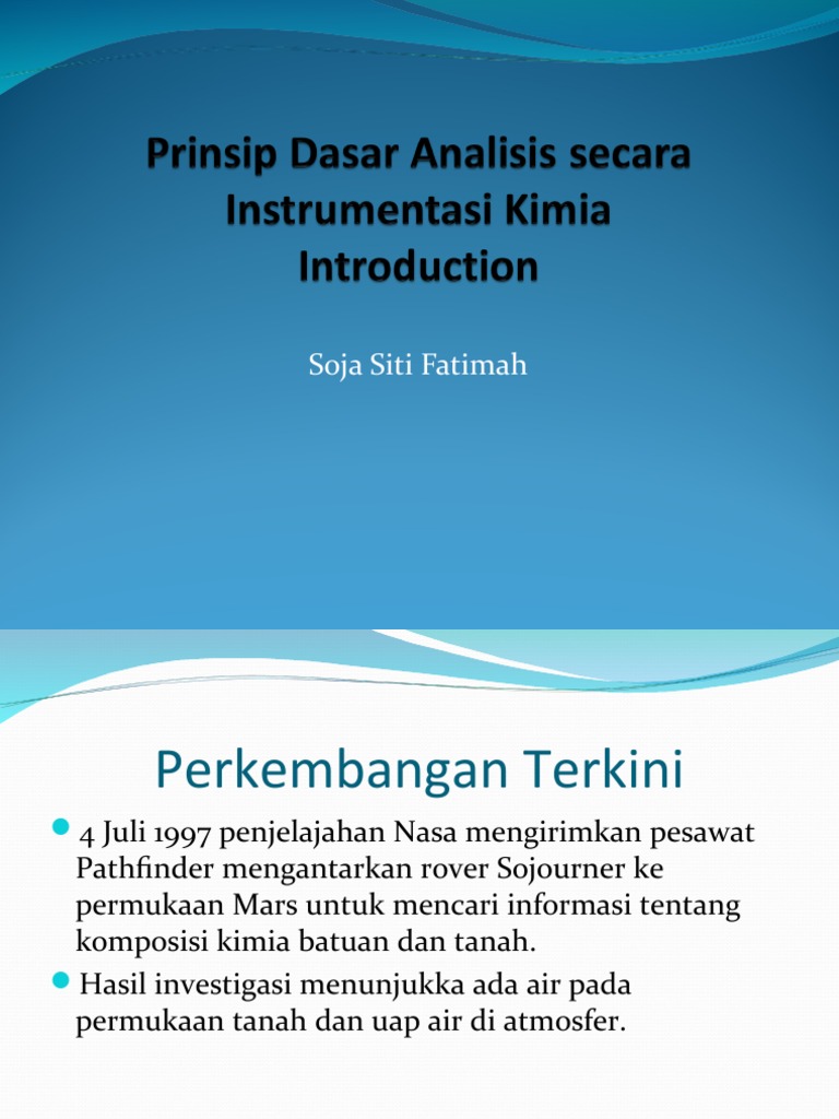 01 - Prinsip Dasar Analitik Instrumen Kimia General | PDF | Sains & Matematika | Teknologi ...