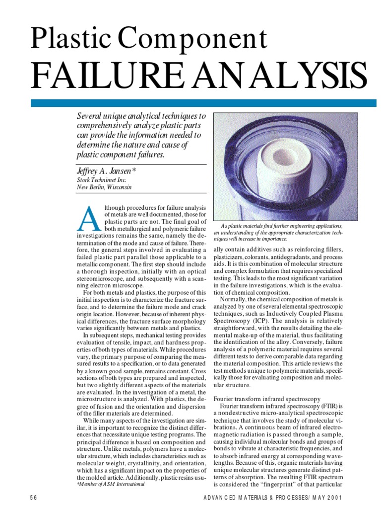 Plastic Failure Analysis Techniques | PDF | Differential Scanning Calorimetry | Infrared ...