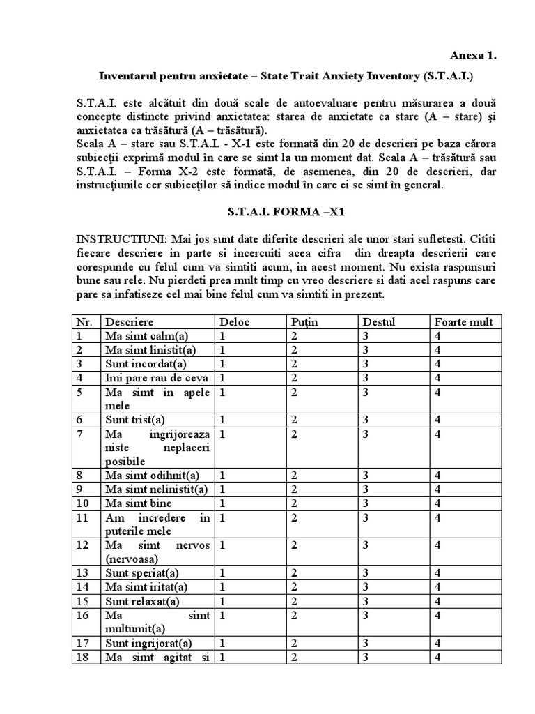 Scalele STAI-69939 | PDF