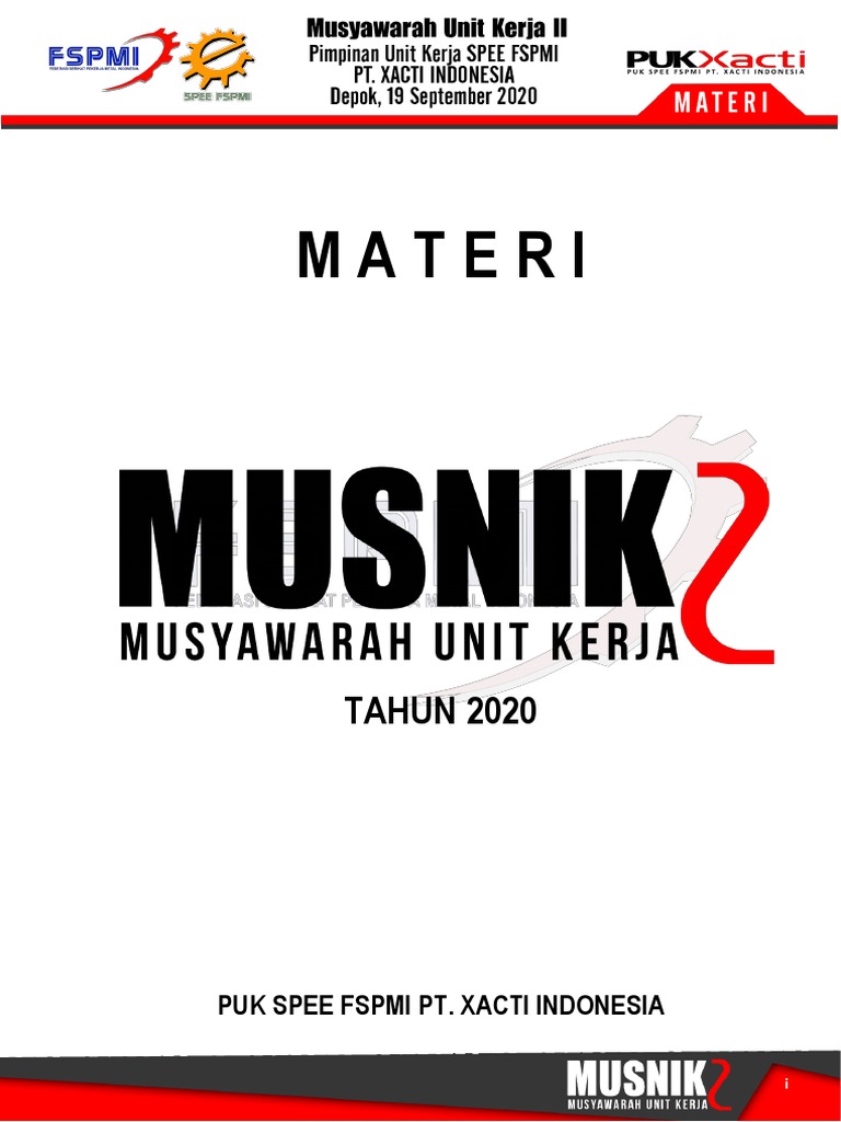 01 - Materi Musnik Ii Tahun 2020-Rev04 | PDF