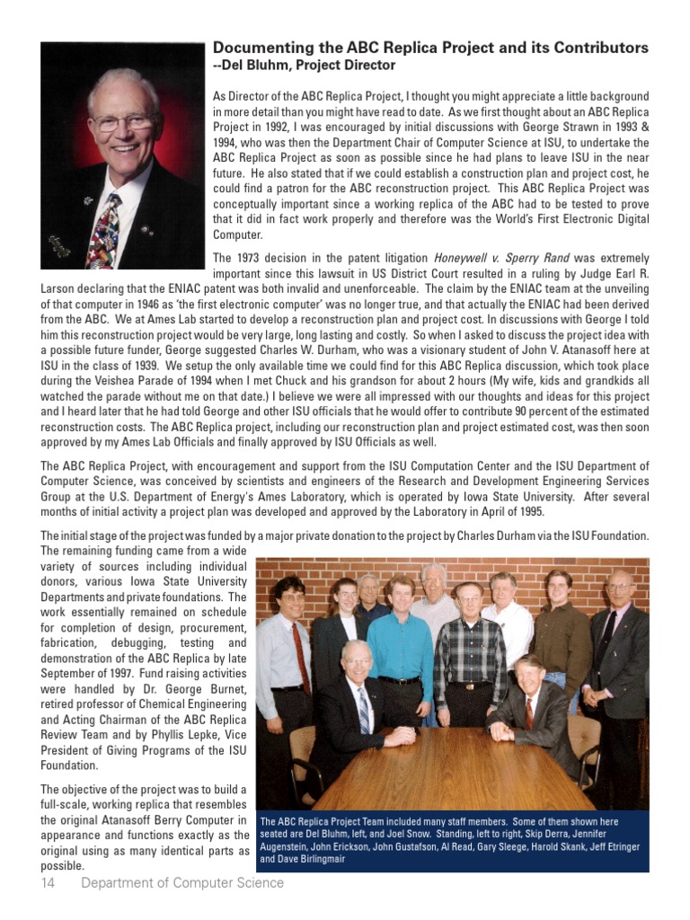 ABC Replica AtanasoffToday | PDF | Computing