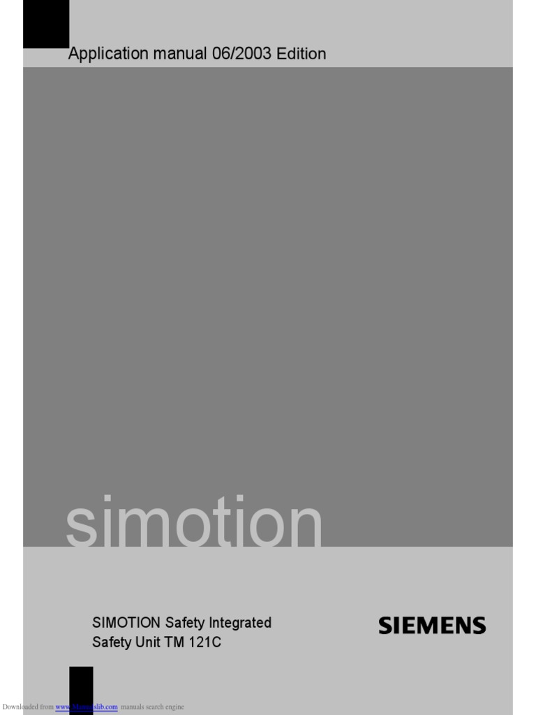 Simotion TM 121c | PDF | Trademark | Safety