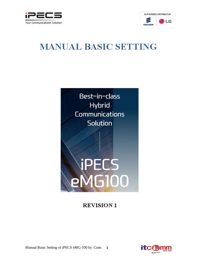 Basic Setting Manual eMG100-R1 | PDF