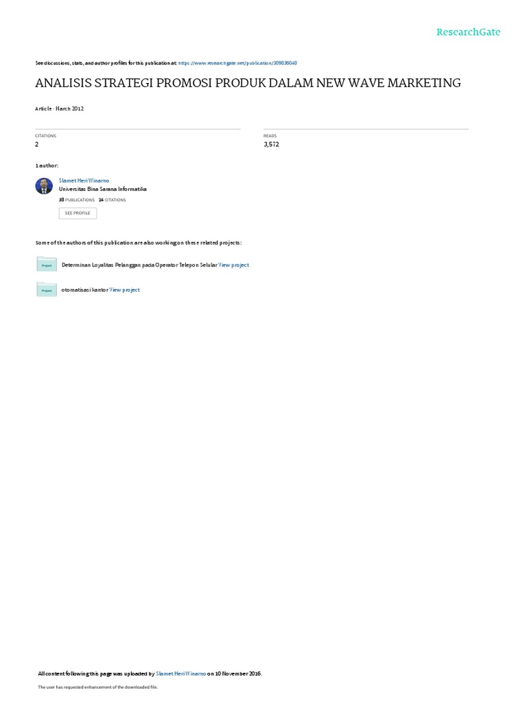 Referensi 14 - New Wave Marketing | PDF | Communication | Mass Media