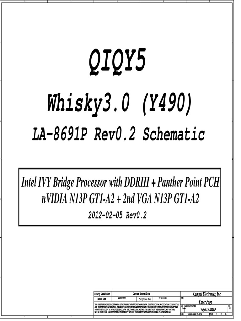 Compal La-8691p r0.2 | PDF | Computer Hardware | Manufactured Goods