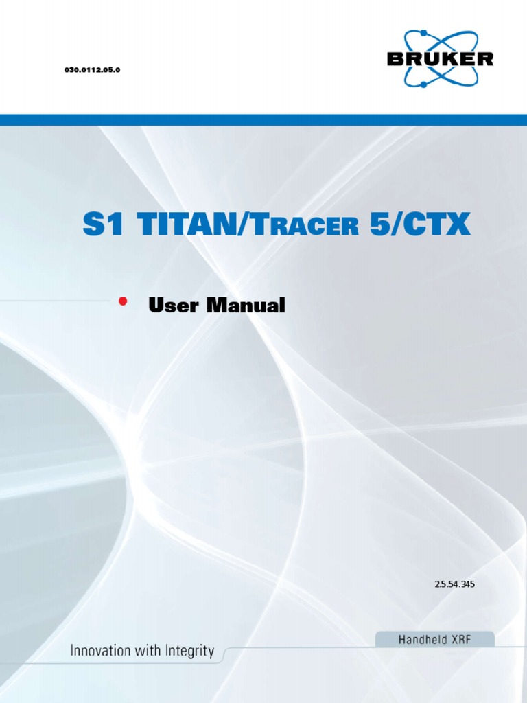 User Manual, S1 TITAN, Tracer 5, CTX | PDF | Electromagnetic Interference | Ionizing Radiation